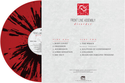 Disorder Red Black Splatter Vinyl Front Line Assembly Vinyl